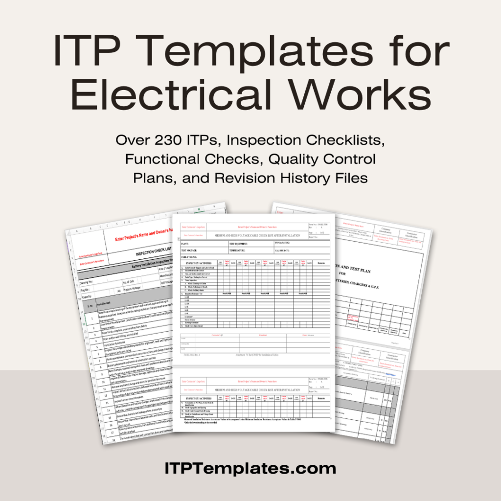 Full ITP for Sewer and Drainage Installation with Checklists [Editable]