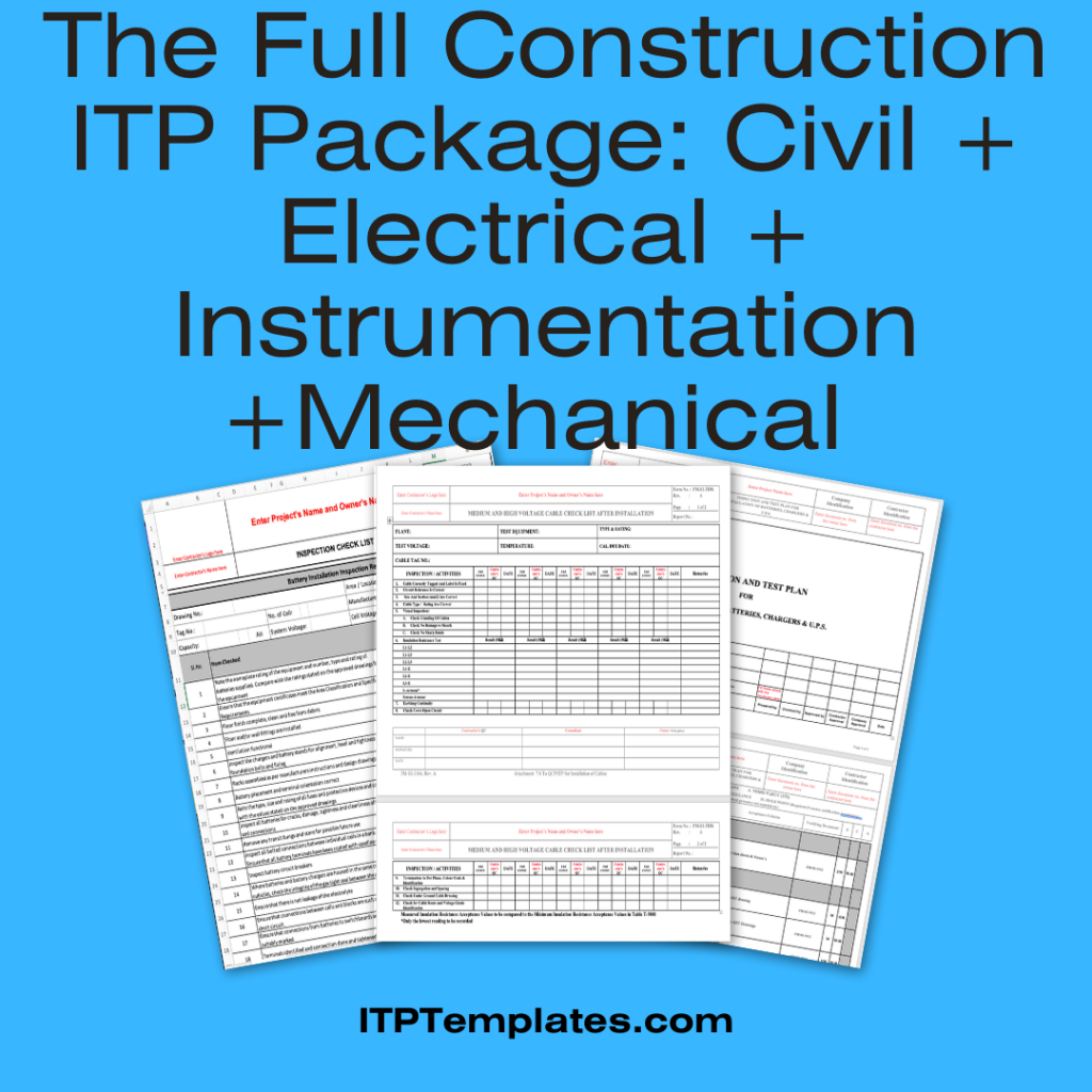Full ITP for Rotating Equipment (Pumps) Installation with Checklists [Editable]