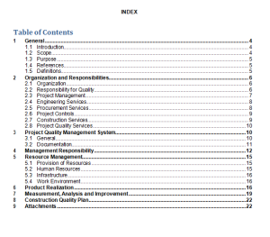 Full PQP - Project Quality Plan Template for Construction Projects ...