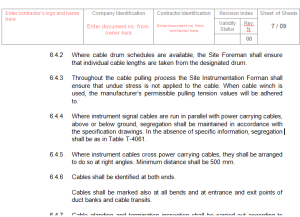 Full ITP for Instrument Cables Installation with Checklists [Editable]