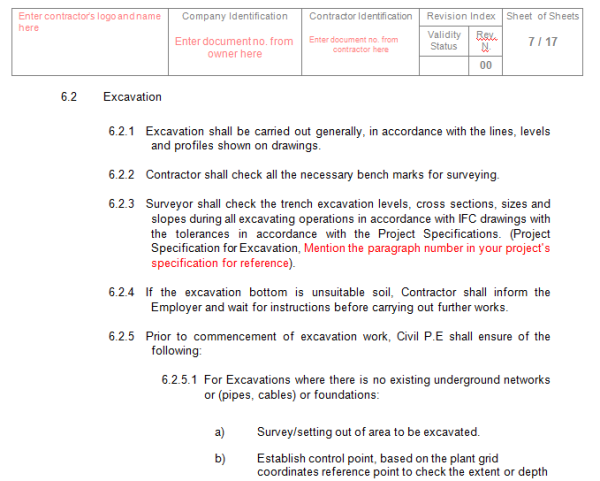 Full ITP for Site Preparation and Earthworks with Checklists [Editable]