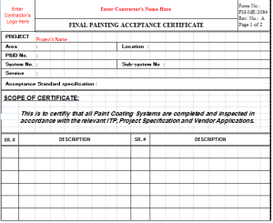 Full ITP for Fireproofing Works with Checklists [Editable]
