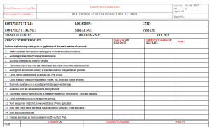 Full ITP for HVAC Systems Installation with Checklists [Editable]