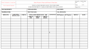 Full ITP for Instrument Cables Installation with Checklists [Editable]