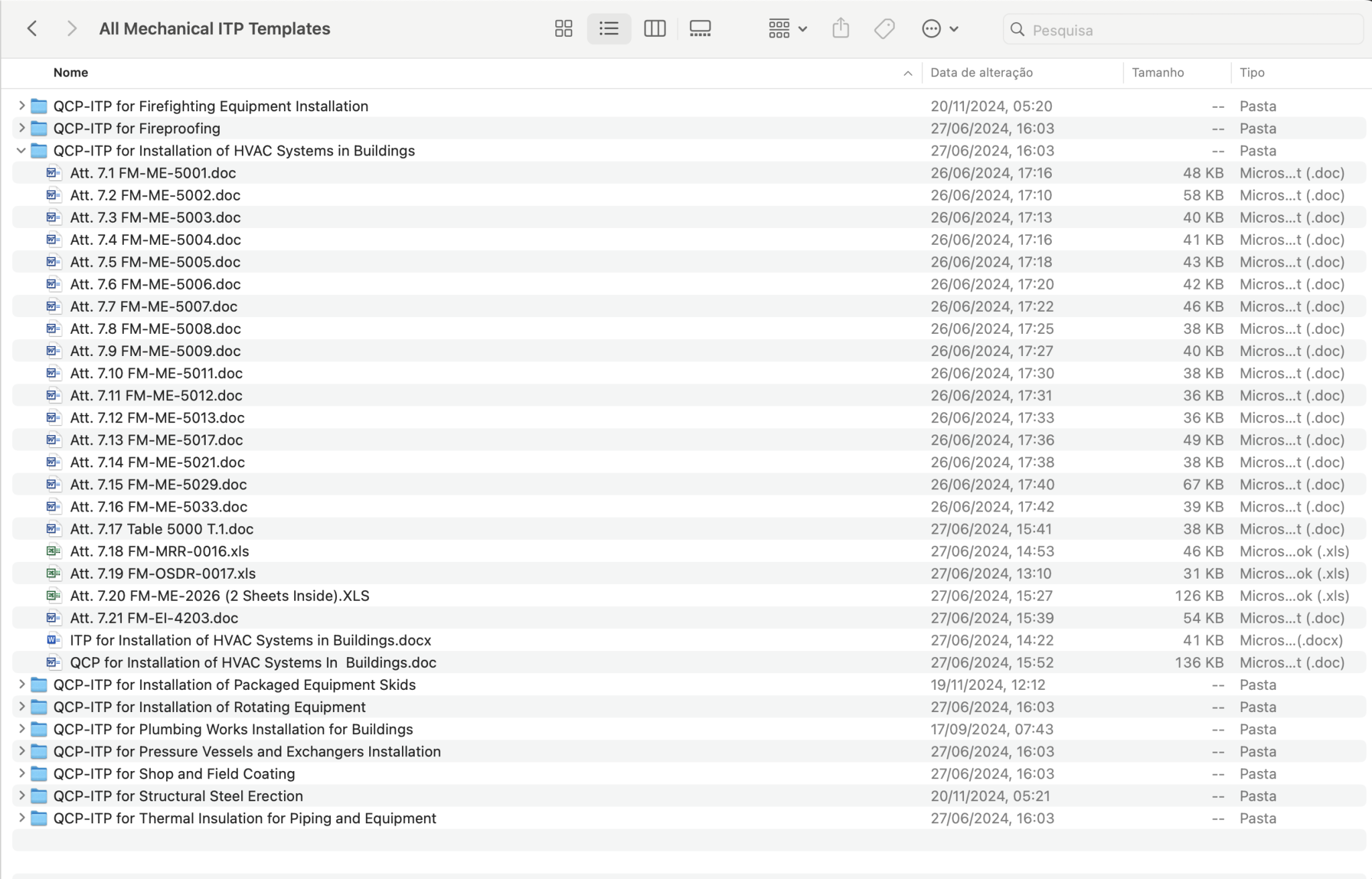 Full ITP's for Mechanical Works with Inspection Checklists [Editable]